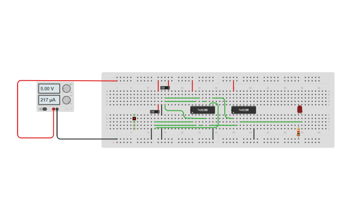 Circuit design LCD lab exam XOR gate using NAND gate | Tinkercad