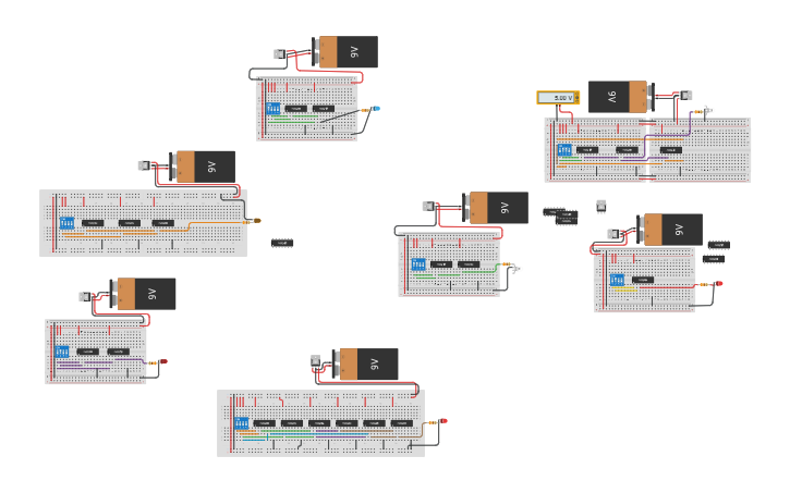 Circuit design LAB 3 CIRCUITOS LOGICOS | Tinkercad