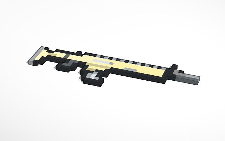 3D design Fortnite Scar - Pixel Art | Tinkercad