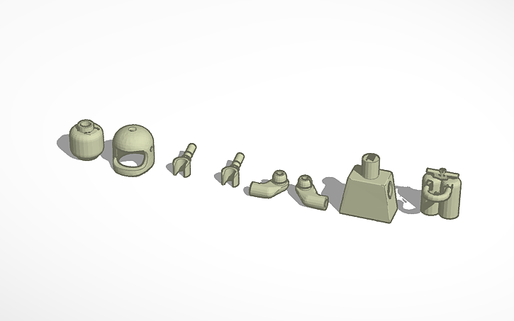 3D design Lego Space Figure - Tinkercad