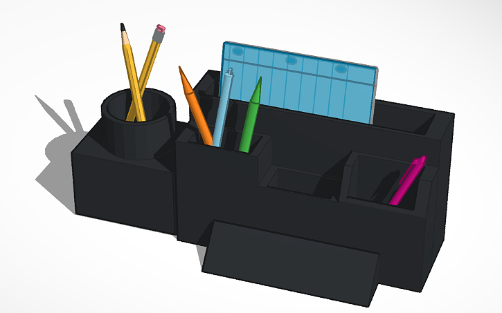 3D design Desk Organizer - Tinkercad