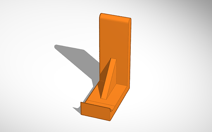 3D design basic phone stand - Tinkercad