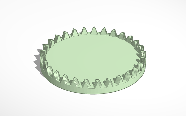 3D design crown gear 29T - Tinkercad