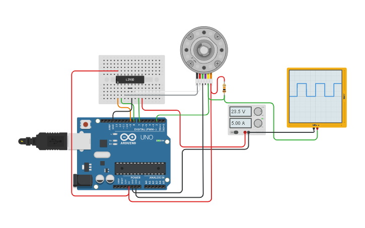Circuit Design Motor Con Encoder Tinkercad