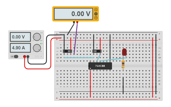 Circuit Design Porta Nand Tinkercad