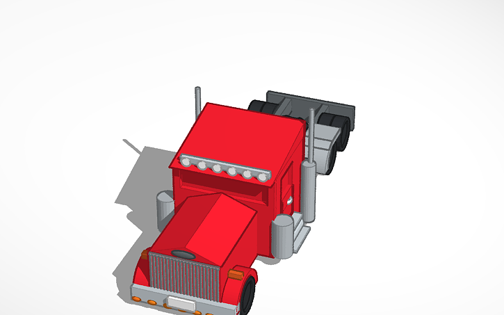 3D design Semi Freightliner - Tinkercad