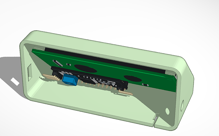 3D design LCD-Box for Arduino Nano - Tinkercad