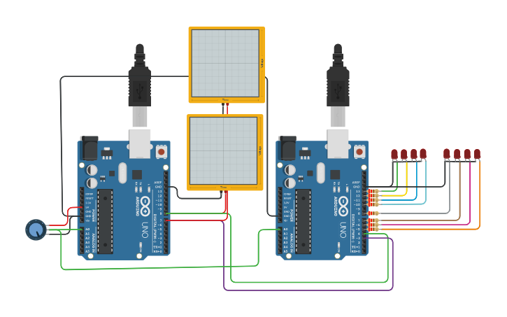 Circuit design Simulador de ECU - Tinkercad