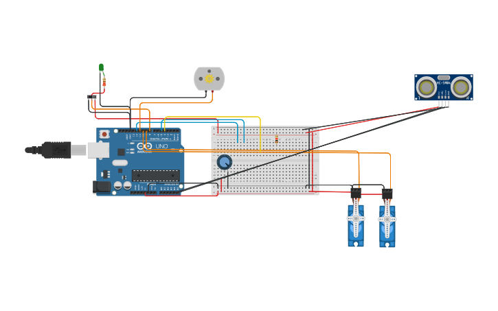 Circuit design Copy of Adaptive Cruise Control System | Tinkercad