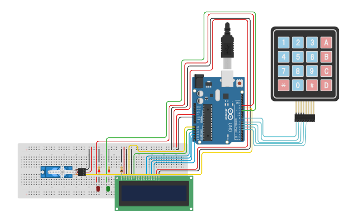 Circuit design Electronic lock | Tinkercad