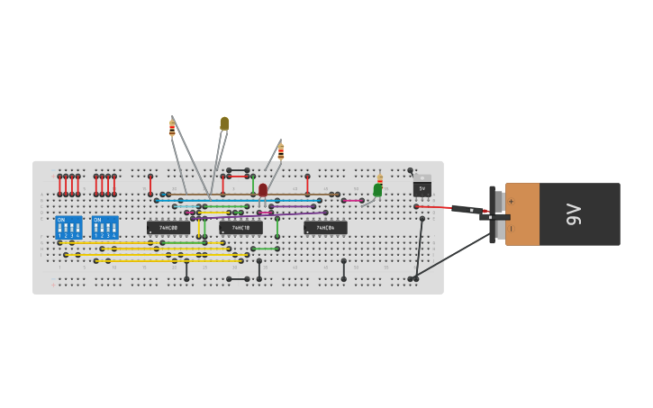 Circuit Design 2 Bit Comparator Tinkercad