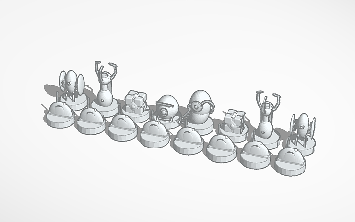 3D design Portal pieces, printable - Tinkercad