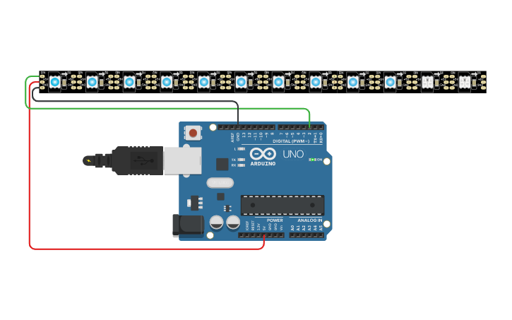 Circuit design Copy of NeoPixel Strip | Tinkercad Circuit design Copy of NeoPixel Strip | Tinkercad