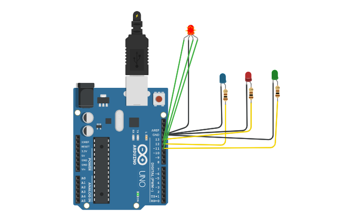 Circuit design Blinking led - Tinkercad