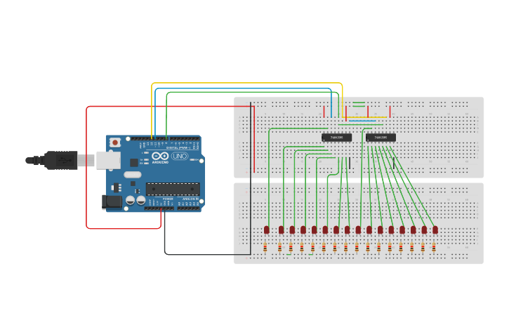 Circuit design 16-gpio | Tinkercad