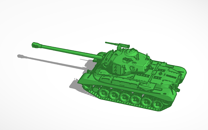 3D design Pershing Tank - Tinkercad