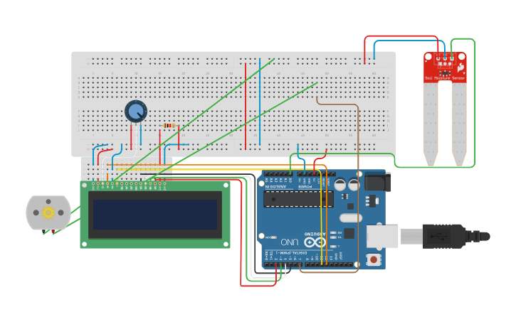 Circuit design Sensor de humedad - Tinkercad