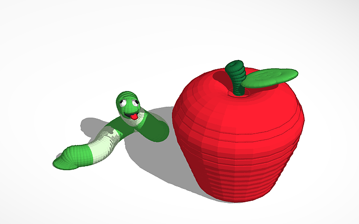 3D design Torus Worm & Apple - Tinkercad
