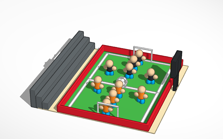 3D design football field - Tinkercad