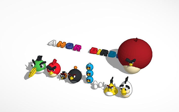 3D design Angry birds - Tinkercad