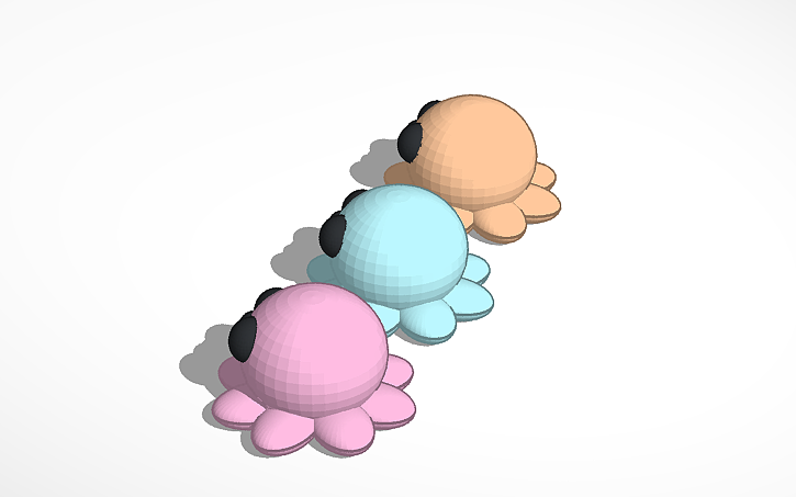 3D design cute stuff octopus (original) - Tinkercad