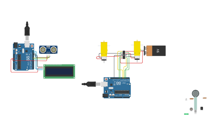 Circuit design smart car - Tinkercad
