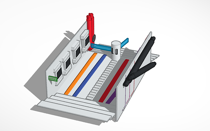 3D design District Tinkercad Train Station. | Tinkercad
