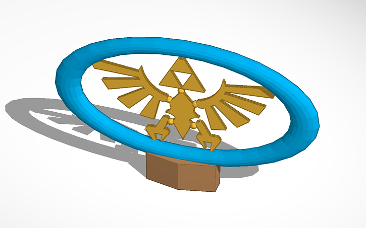 3D design Triforce circle statue v1 pour Jade | Tinkercad