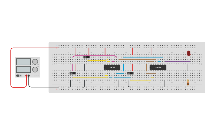 Circuit design EXP 3 : NAND GATE | Tinkercad