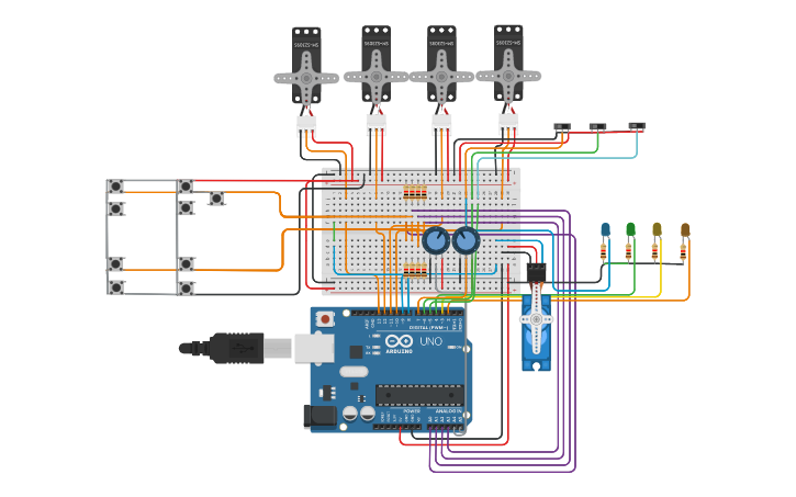 Circuit design INTEGRATED PROJECT ADAS - Tinkercad
