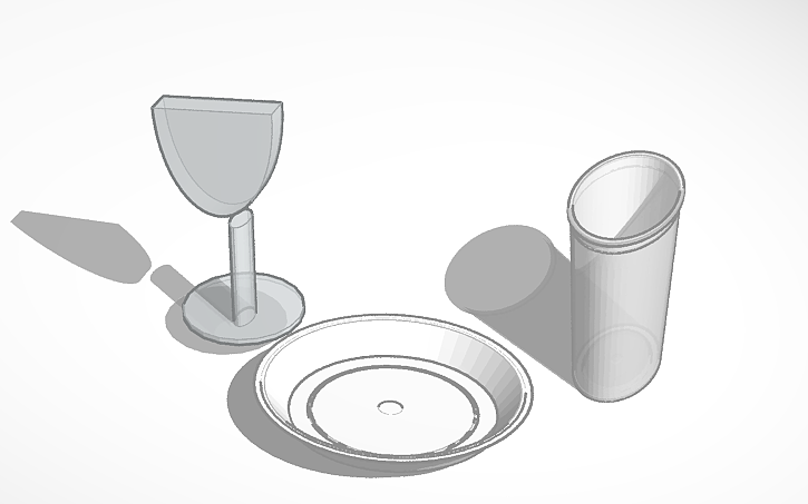3D design Dish and Glasses | Tinkercad