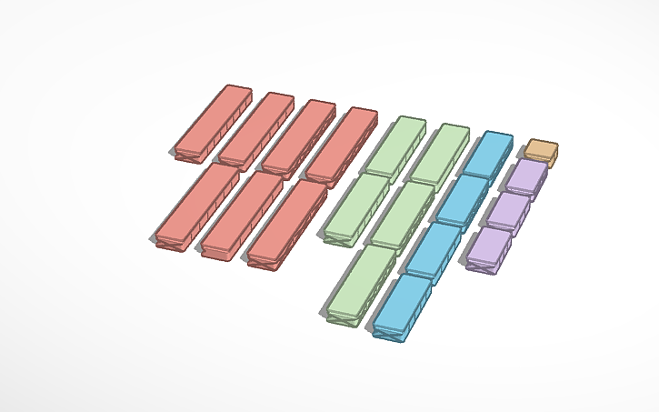 3D design Gridfinity - (v5) Divided Vase Label Bins 3u - Tinkercad