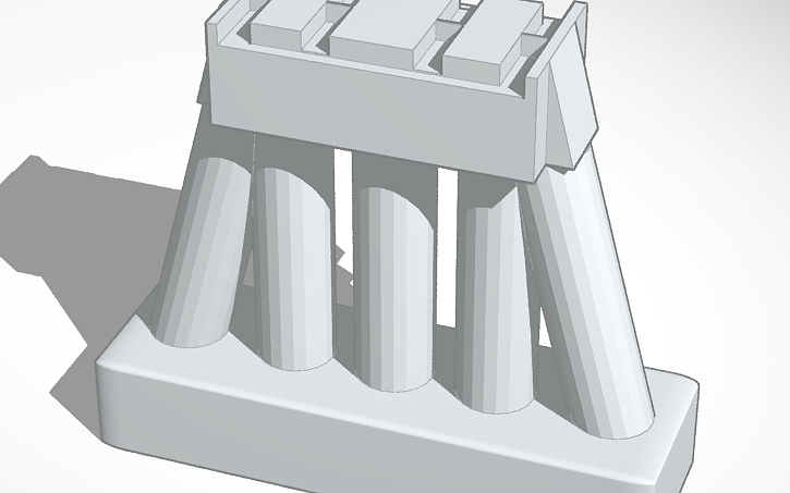 3D design Concrete Bridge Pier - Tinkercad