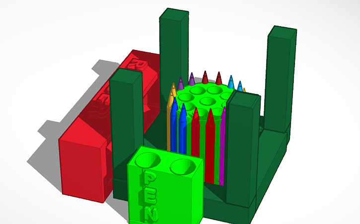 3D design Pencil Holder | Tinkercad