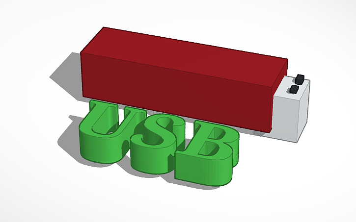 3D design USB - Tinkercad