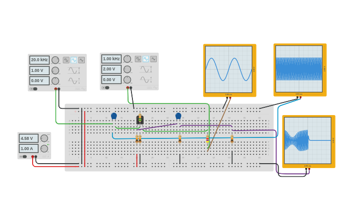 Circuit Design Amplitude Modulation Circuit Tinkercad