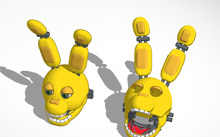 3d Design Fnaf Spring Bonnie Head V3 With Updated Jaw By Hayden Eagan Update 2 Tinkercad