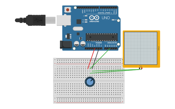 Circuit design Oscilloscope - Tinkercad