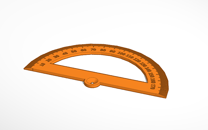3D design Protractor - Tinkercad