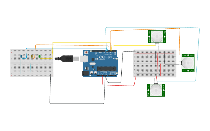 Circuit design smart toilet - Tinkercad