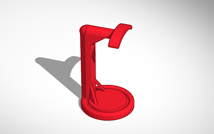 3D design headphone stand - Tinkercad