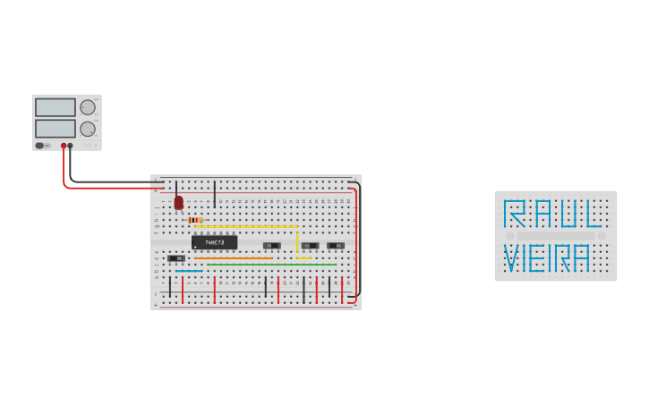 Circuit design Flip Flop JK 7473 | Tinkercad