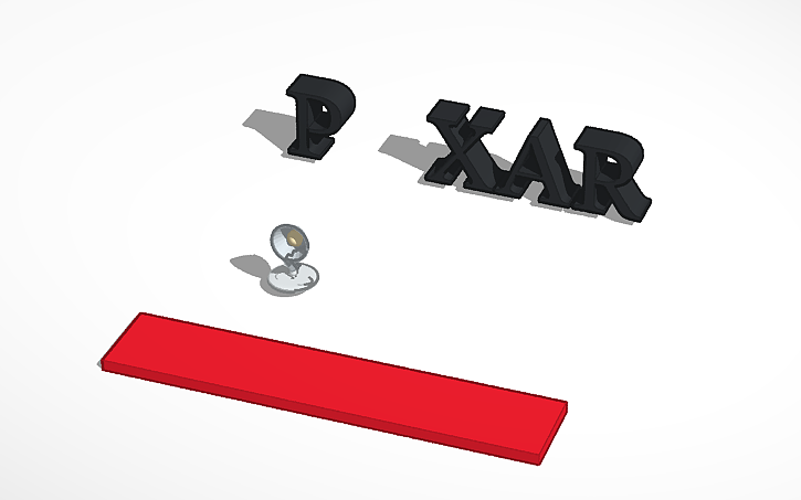3D design Logo de Pixar - Tinkercad