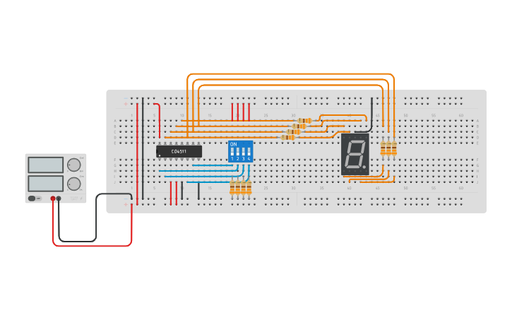 Circuit design Decodificador BCD para display de 7 segmentos (CD4511 ... Circuit design Decodificador BCD para display de 7 segmentos (CD4511 ...