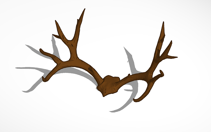 3D design Copy of Copy of deer horns - Tinkercad