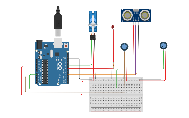 Circuit design Smart Breaking System | Tinkercad