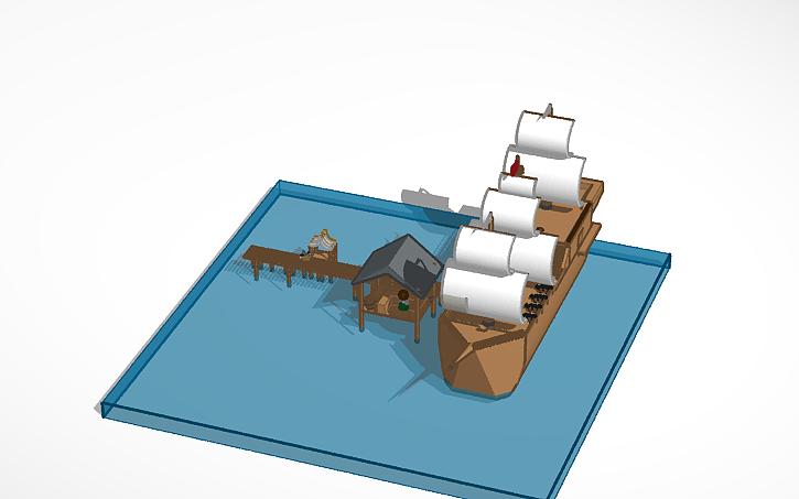 3D design Sea Of Thieves Galleon - Tinkercad