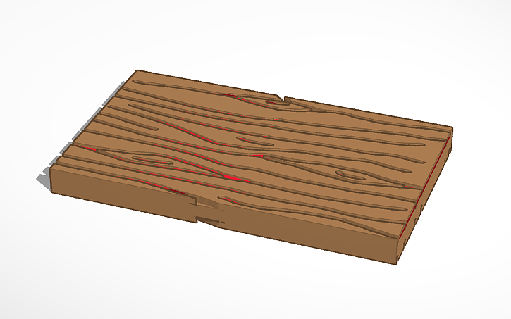 3D design Wood Color #1 (Red Wood) - Tinkercad
