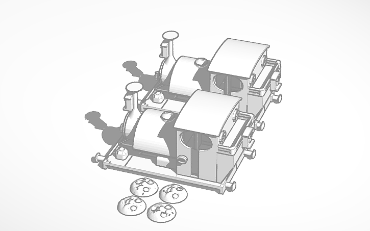 3D design steam train v4 - Tinkercad