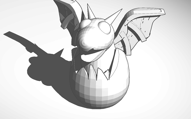 3D design Baby Dragon Hatches! | Tinkercad